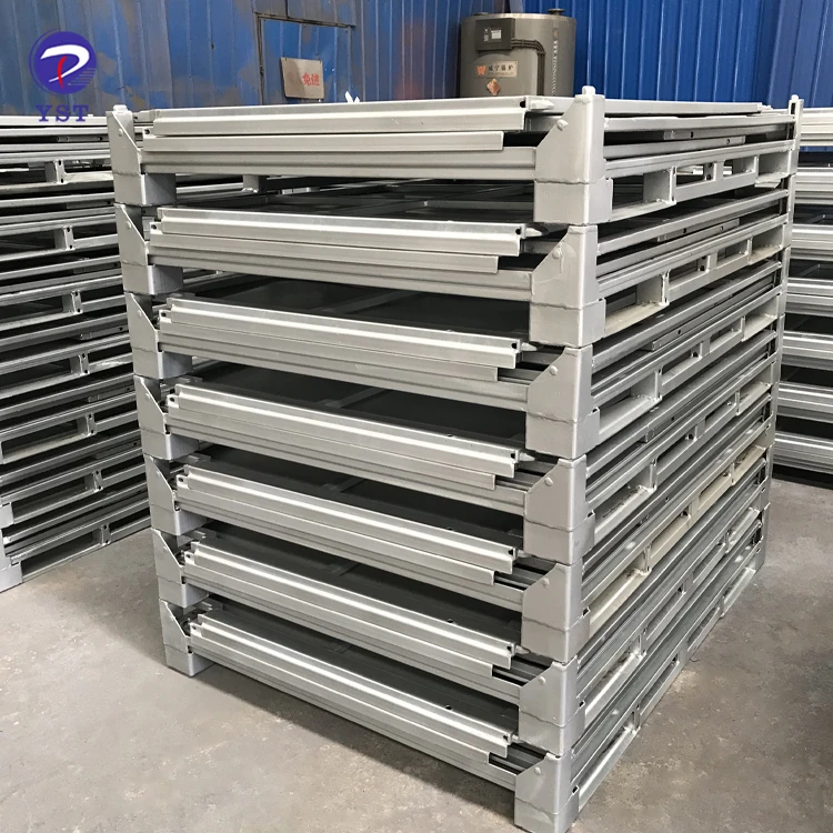 Stackable Collapsible Pallet Galvanized Metal Storage Linkable Pallet ...