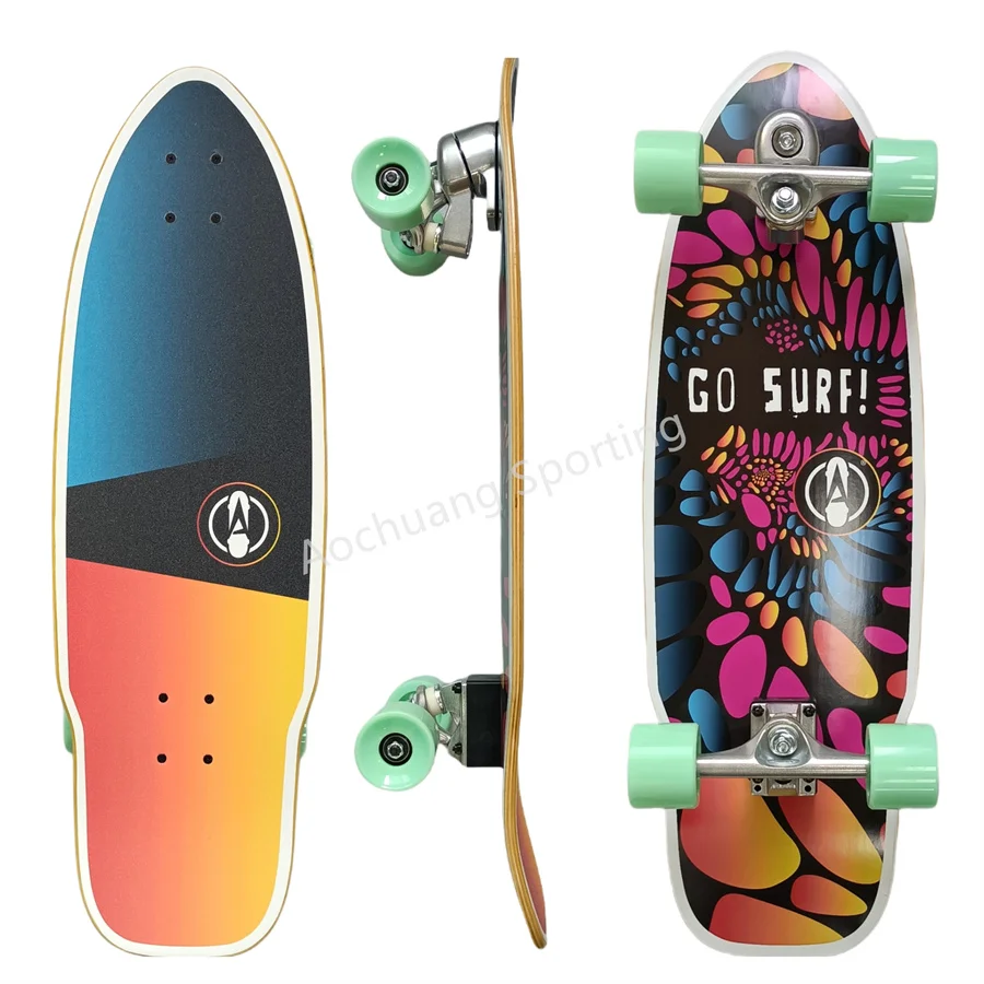 Carver Adults Land Cruiser Longboard Surfskate with PU Wheel Wood Surf ...