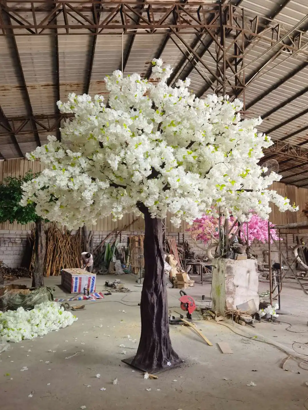 Large Artificial Cherry Blossom Tree 3m Ornament Tree Silk Fake Flowers ...
