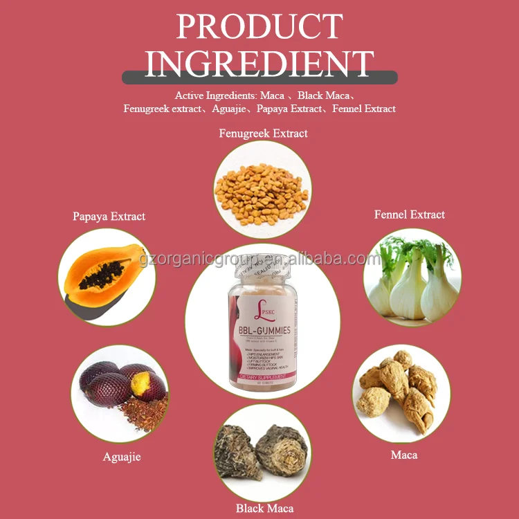 Popular Products 2023 Natual Maca Root Butt Firming Bbl-gummies For ...