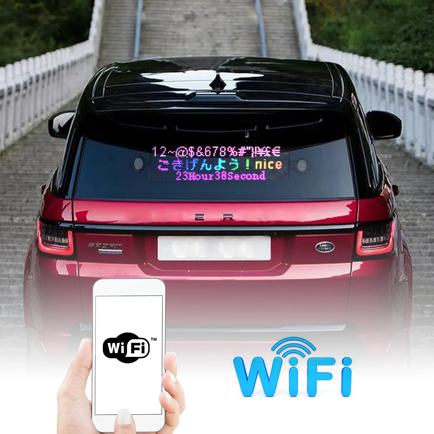 Allenson Rear Window Led Mini Car Message Display Car Display Rear ...