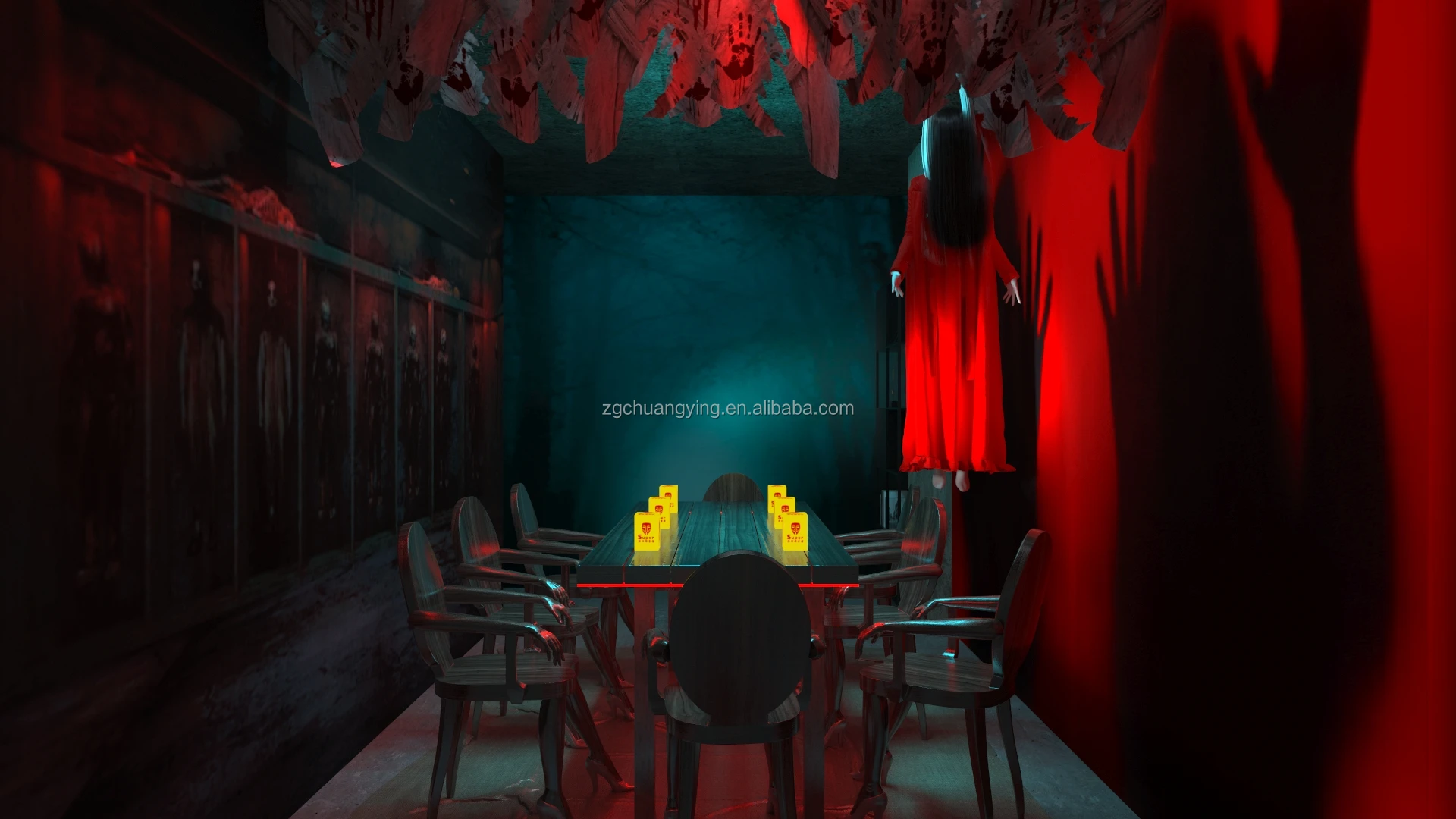 Sadako Animatronic for Haunted House - Electric Shock Experience