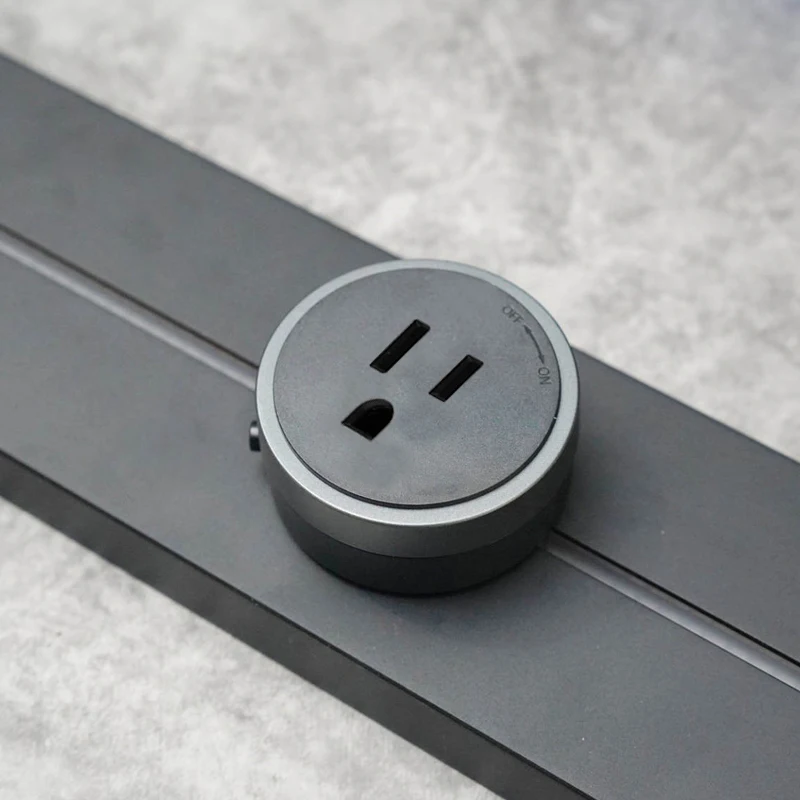 Aluminum Wall Track Socket Movable Modular Power Rail
