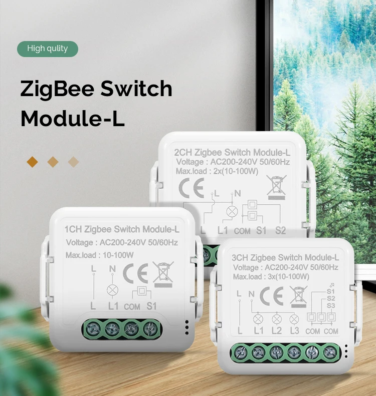 Zigbee Smart Switch Module with Neutral Line for Light Control
