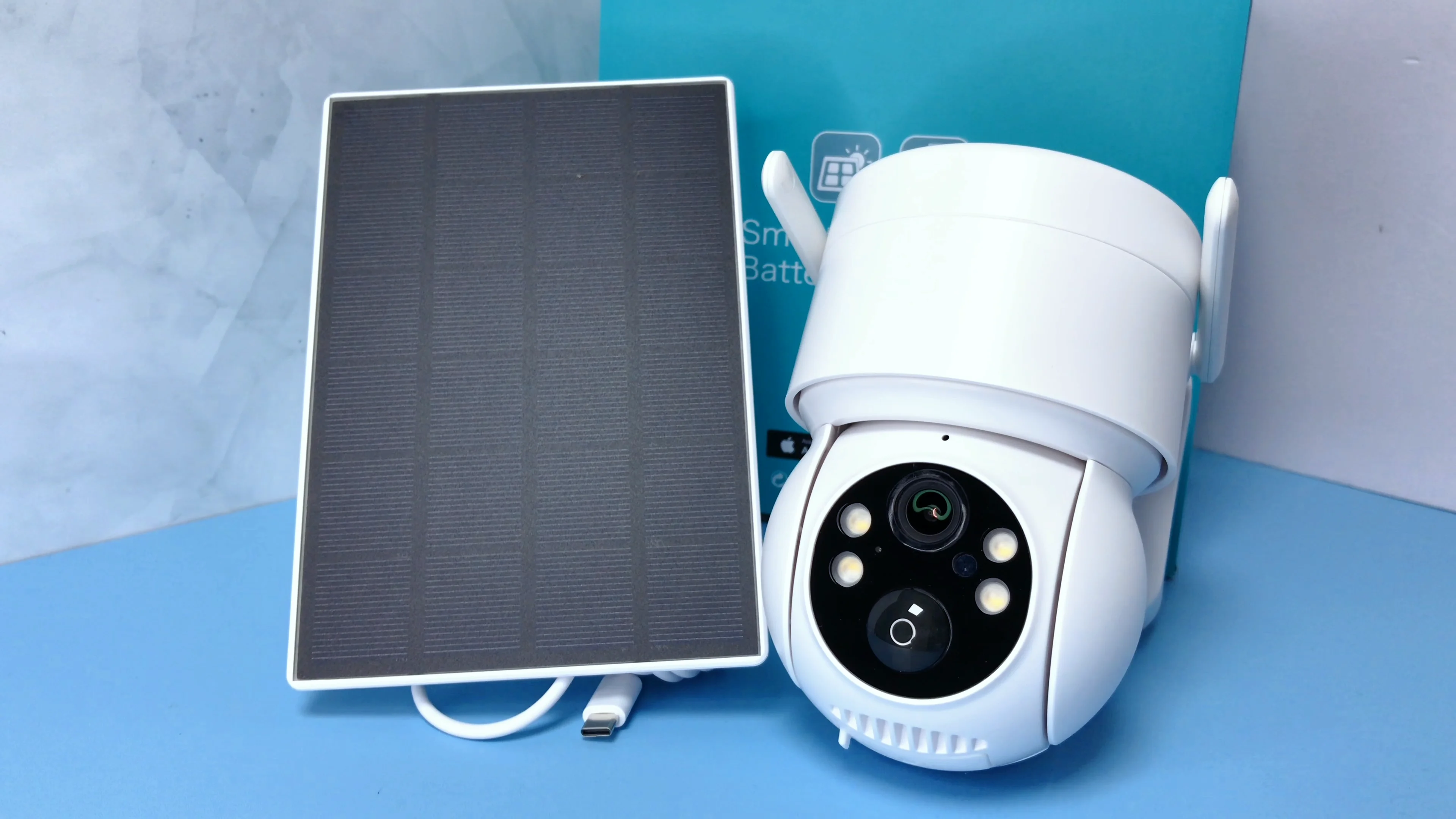 Full Color Ptz Lower-power Intelligent Security Icsee Wireless Solar ...