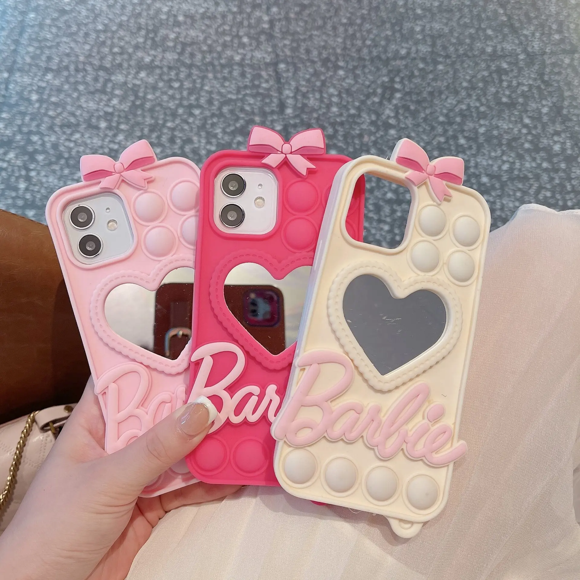 Barbie Love Mirror Phone Case Fashion Female Iphone 14 Pro Max ...