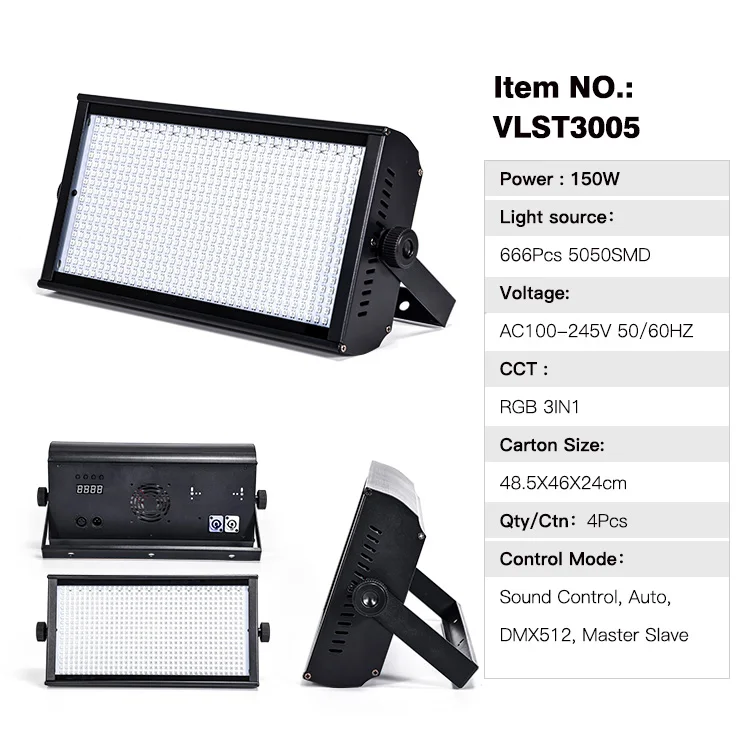 Vorlane Factory LED Stage Light DMX Control RGB Full Color Atomic 1000w ...