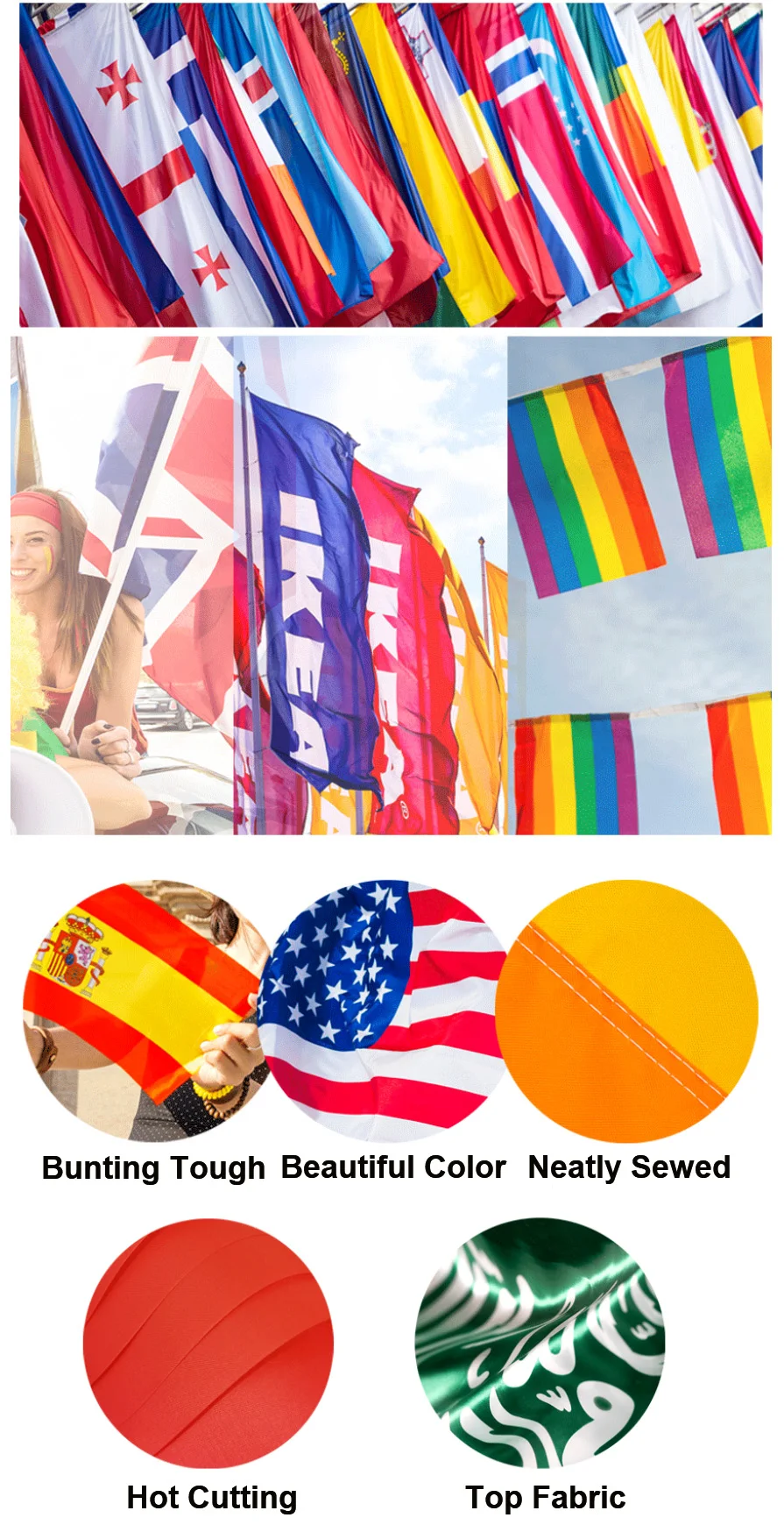 Wholesale Promotion Outdoor Sublimation Double Sided Printed American Flag 3x5 Ft Polyester ...