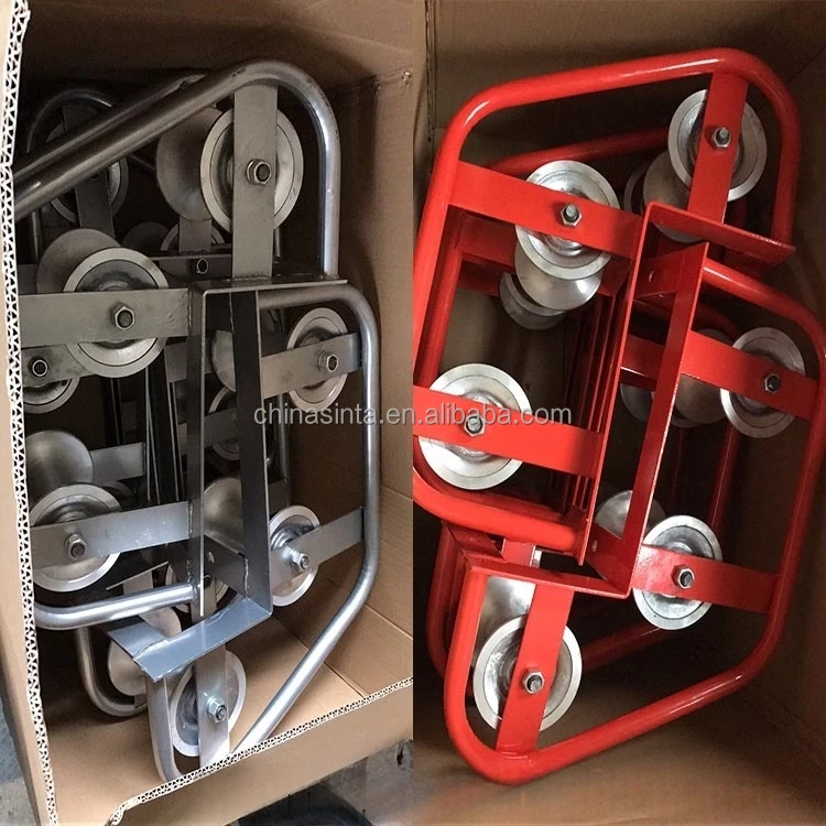 Vertical Angle Three-wheel Cable Roller Cable Construction Turning ...