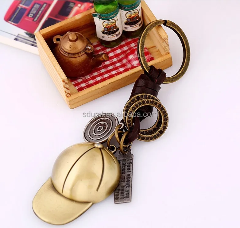 Fashion Popular Accessories Vintage Brown Genuine Leather Braided Key ...