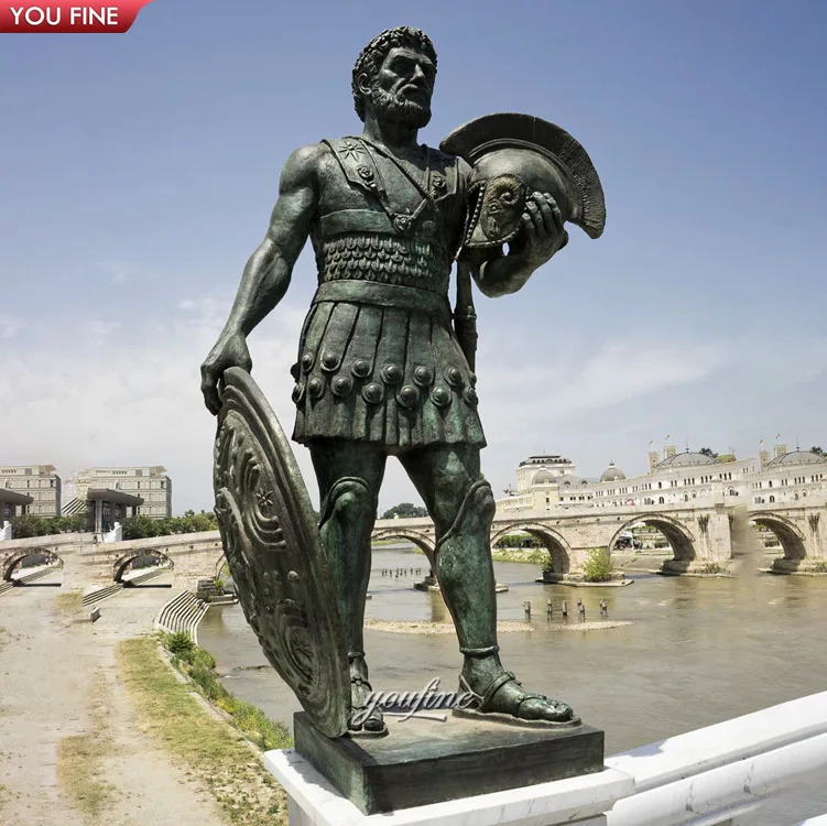Outdoor European Antique Large Bronze Knight Statue