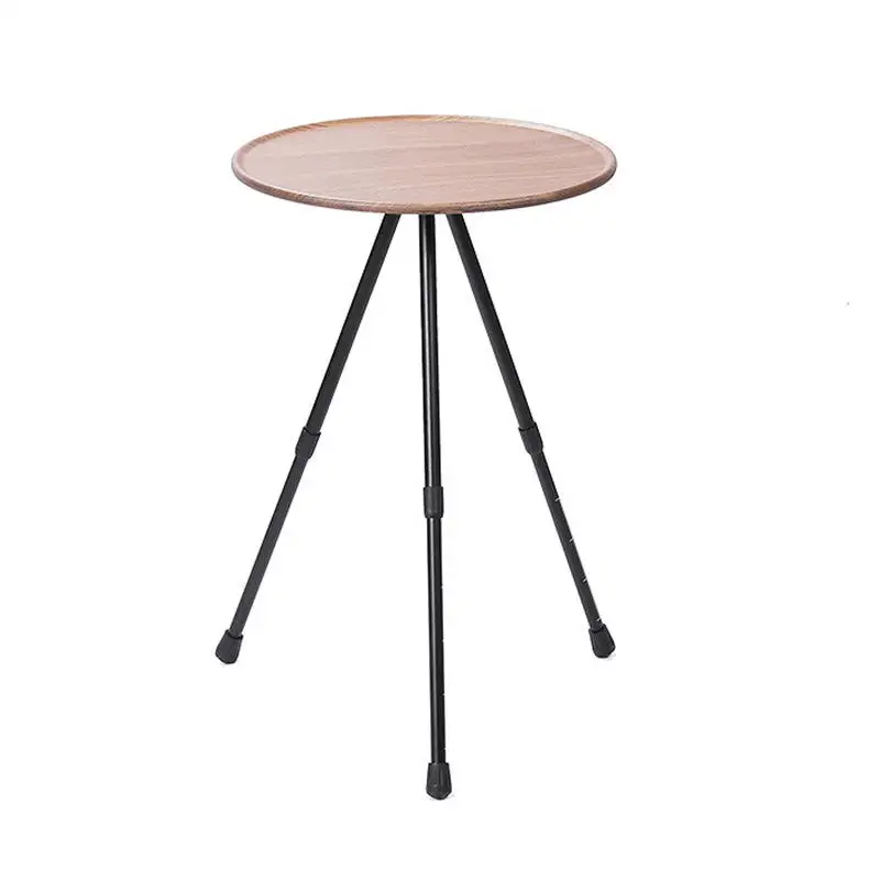 Folding Round Table Telescopic Outdoor Table Three-legged Dining Table ...