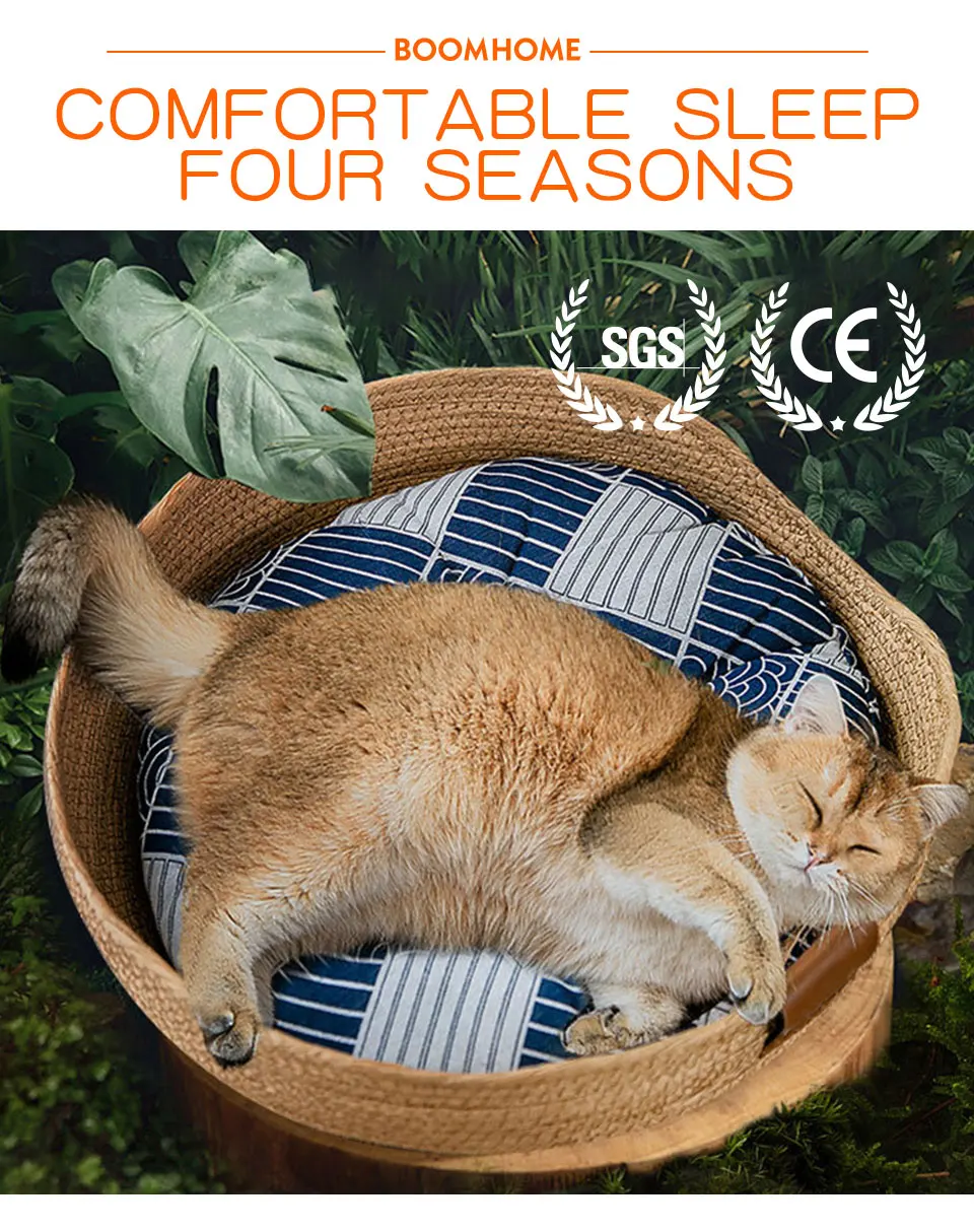 Simple Rattan Cat Nest Hand-woven Cat And Dog Nest Four Seasons ...