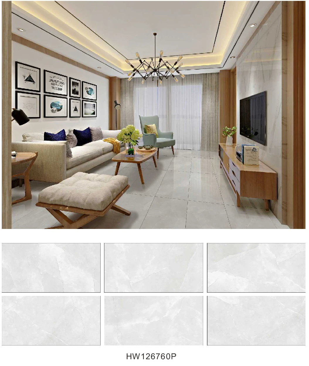 Glazed Indian 60x120 Floor Porcelain Tile - Durable & Stylish