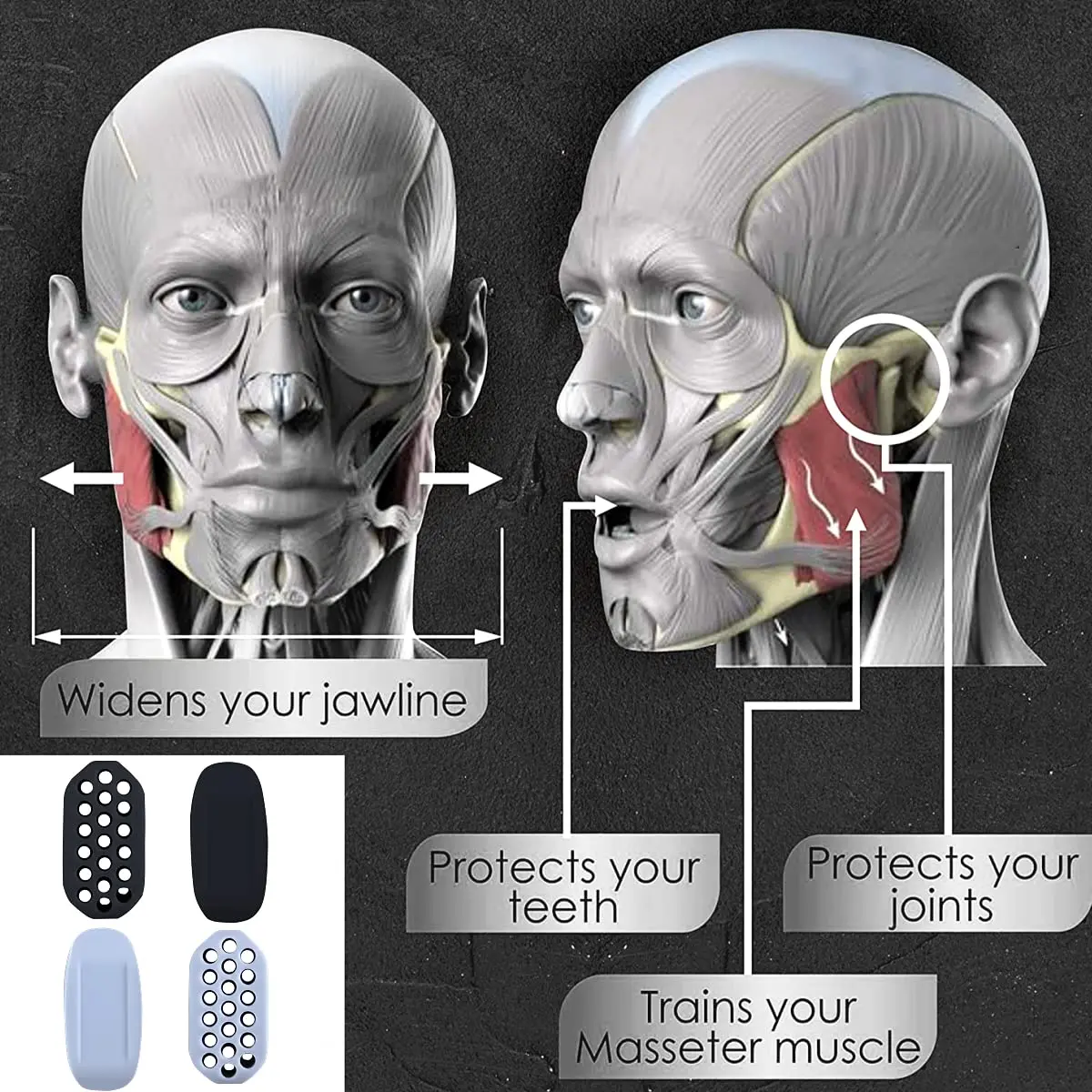 MIKA Food Grade Silicone Jawline Exerciser - Effective Jaw Trainer