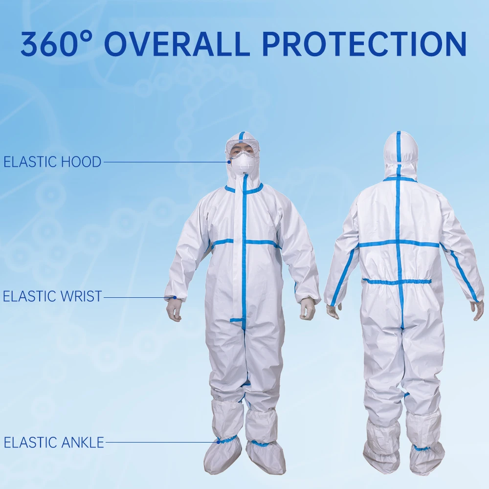 Non Woven Microporous Disposable Heavy Chemical Spray Safety Coverall ...