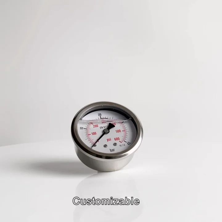 Stable Performance Pressure Indicator Compressor Glycerine Filled ...