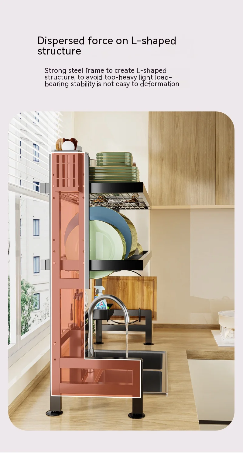 Sustainable Dish Drainer Rack - Efficient Kitchen Storage