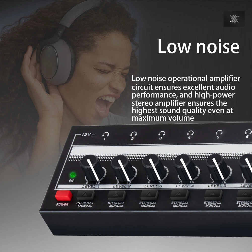 AOSHEN HA800S 8 Channel Stereo Mono Earphone Amplifier