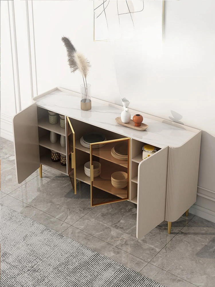Multifunction Kitchen Sideboard Luxury Rock Plate Storage Cabinets ...