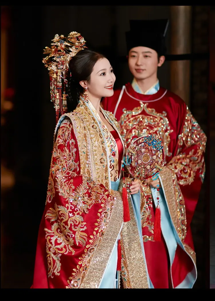 Wholesale Chinese Hanfu Dress Couple Set - Traditional Wedding Outfits ...