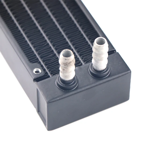 Computer water cooling brass radiator thick copper fins double layers ...