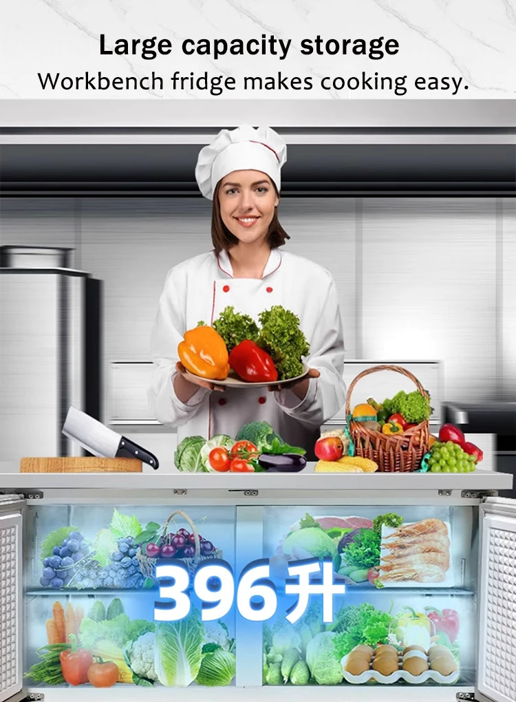 Platform Refrigerator Commercial Kitchen Worktable Freezer Commercial ...
