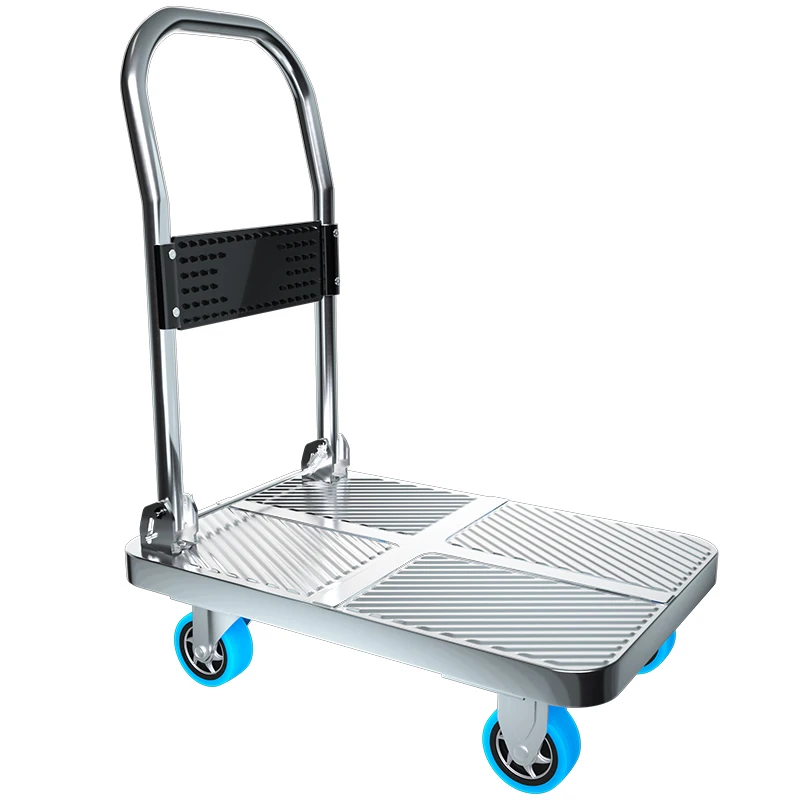 150kg Load Industrial Steel Heavy Duty Foldable Platform Hand Trolley ...