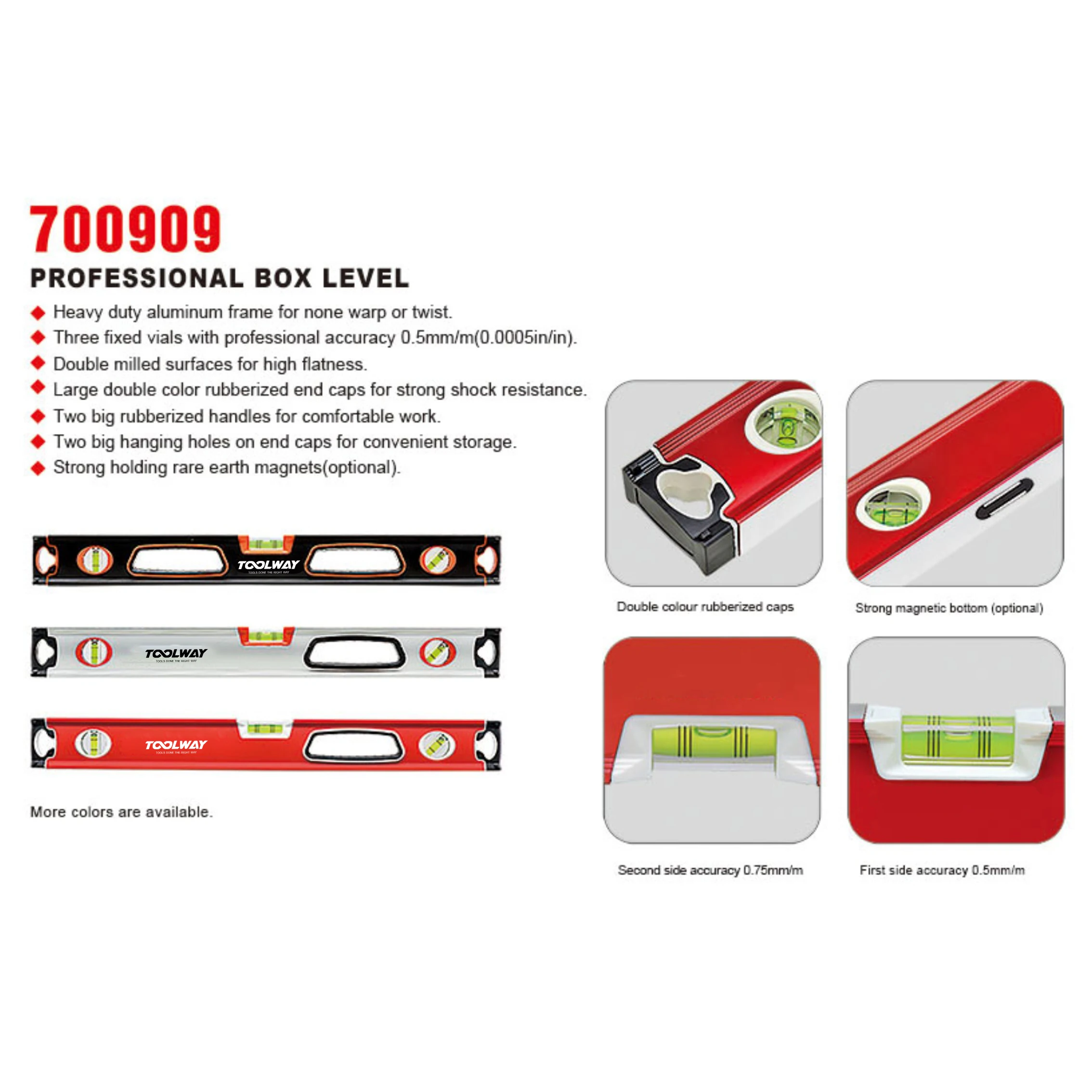 Mini Precision 600mm Professional Heavy Duty Spirit Level Aluminum ...