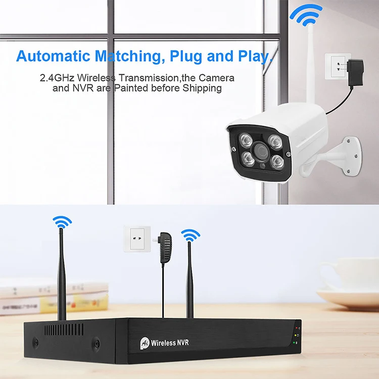 Two Way Audio 8 Channel Nvr Kit Security Waterproof Cctv Camera Systems ...