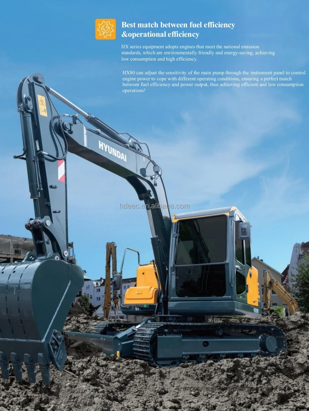 Hyundai Classic Mini Excavator New Upgrade Small Mini Crawler Excavator Hx80 For Sale - Buy ...