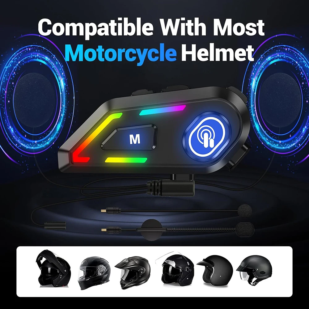 XBOON C5 Wireless Helmet Headphones - Noise Cancelling & Waterproof