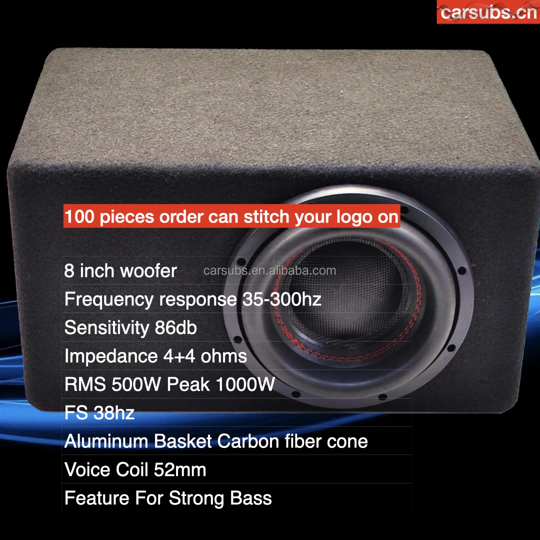 Car Passive Tube Subwoofer Box Enclosure 8 Inch for TOYOTA GMC FORD VW ...