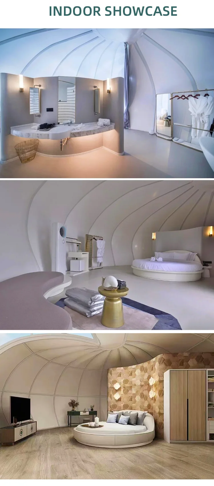 Conch-shaped Luxury Tent T Hotel Camping Tent For Resort Glamping Tents ...