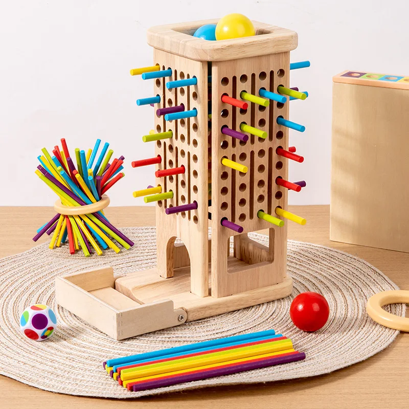 Montessori Balance Tower of Pisa Stick Game for Kids