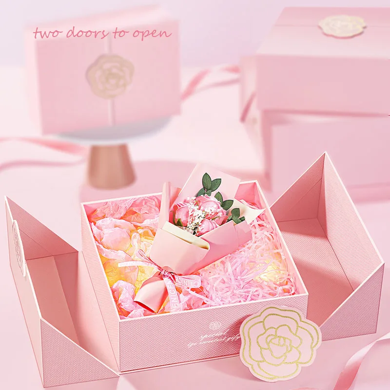 Rts Luxury Packaging Gift Pink Boxes Pink Magnetic Box Gift Box for ...