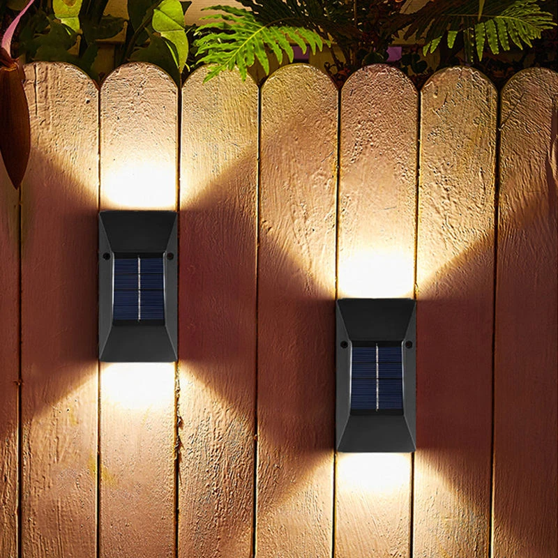 Hot Sale Small Size 6 Led Solar Powered Garden Wall Lamp Yard Balcony ...