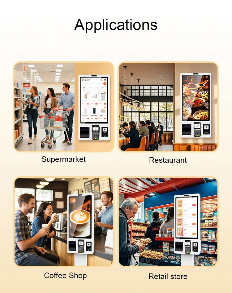 Floor Standing Restaurant Kiosks - Self-Service Terminals