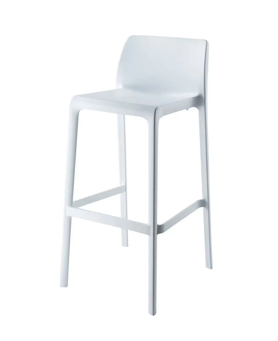 Stackable Plastic Bar Stool with Low Back and Armless Design Counter ...