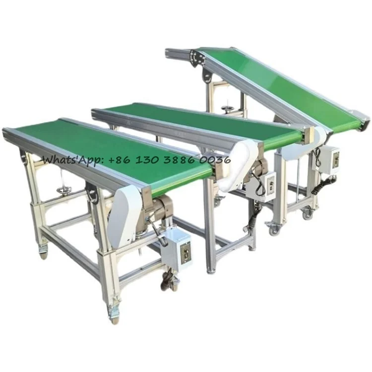 Standard Multi-purpose 60w Mini Modular Adjustable Height Belt Conveyor ...