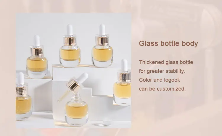 15ml Luxury Clear Glass Body Serum Bottles 30ml Custom Color Empty ...