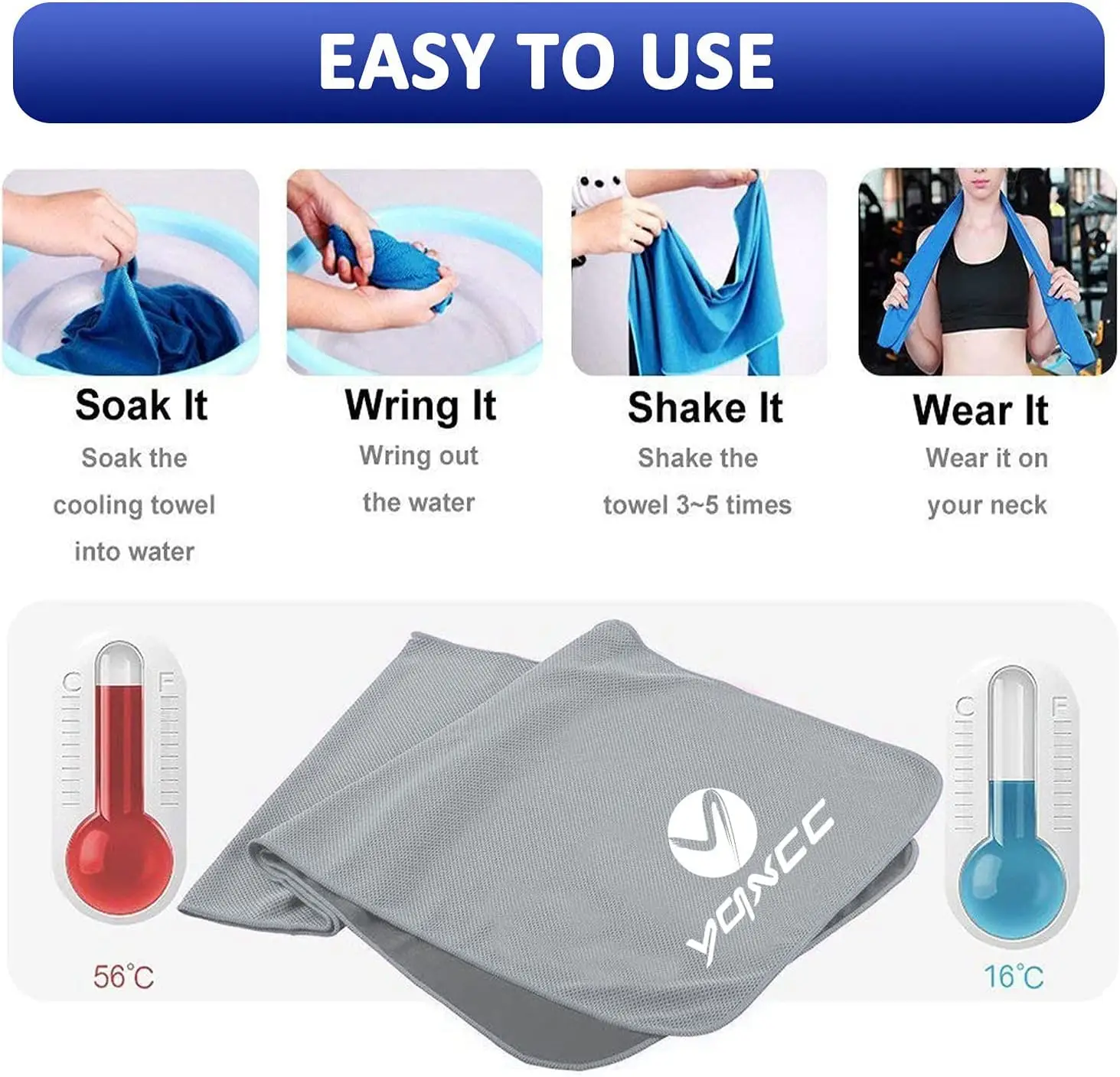 Ice Cooling Towels - Quick Dry, Custom Sport Towels