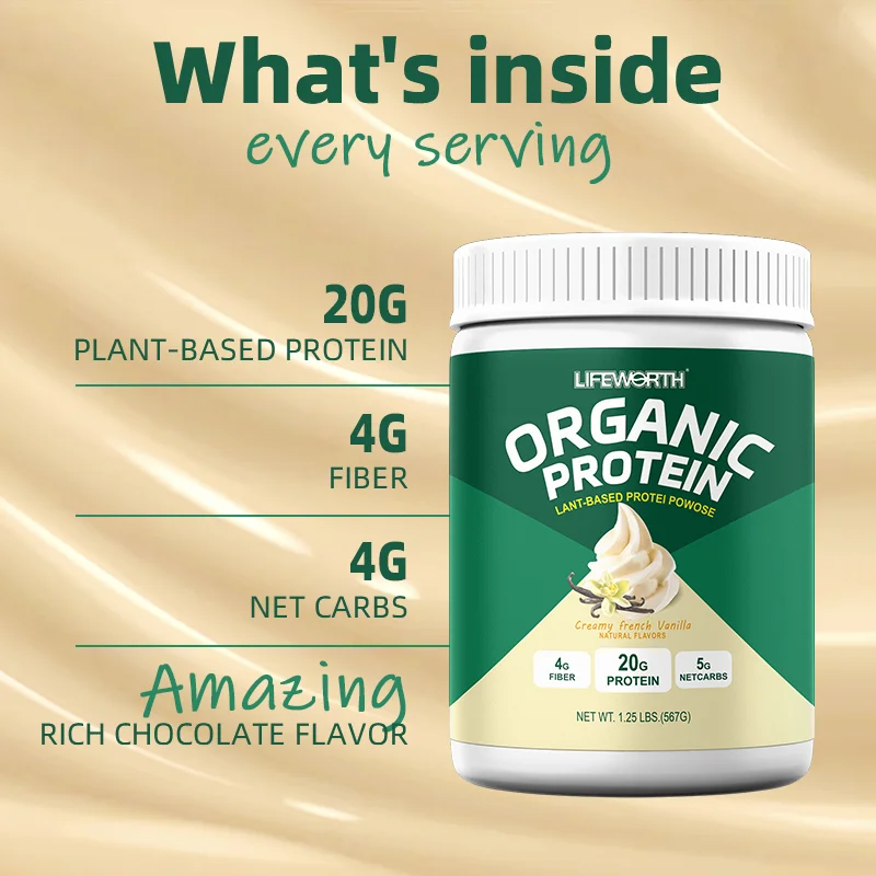 LIFEWORTH Plant Based Pea Protein Powder Meal Replacement Vegan Protein ...