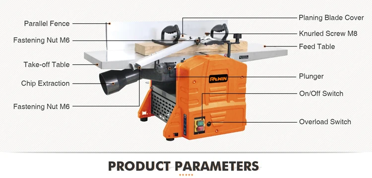 Multifunctional Planer Thicknessing Machine 1500W Woodworking Home Use ...