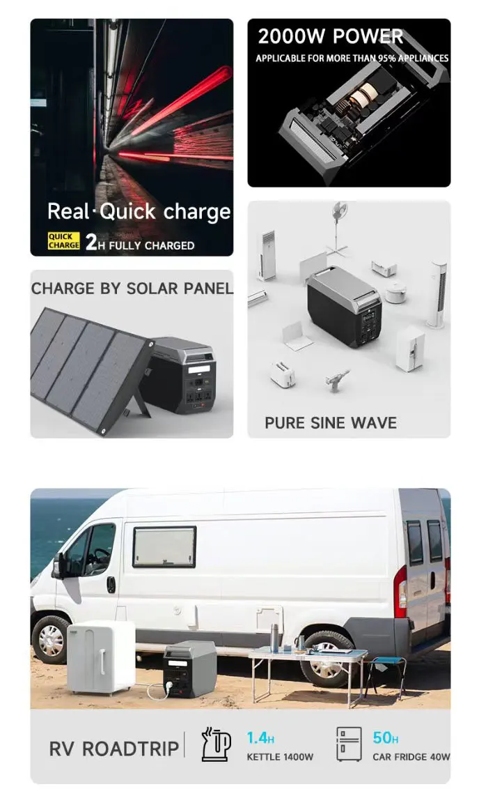 D2000 Solar Power Generator 2000w 2kw Solar Generator New Energy ...