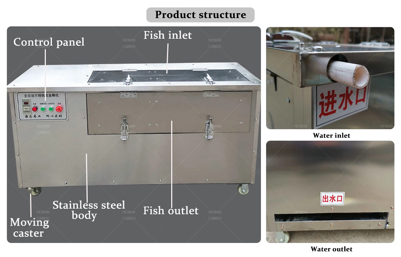 Commercial Fish Scale Removal Fish Peeling Machine Fish Processing ...