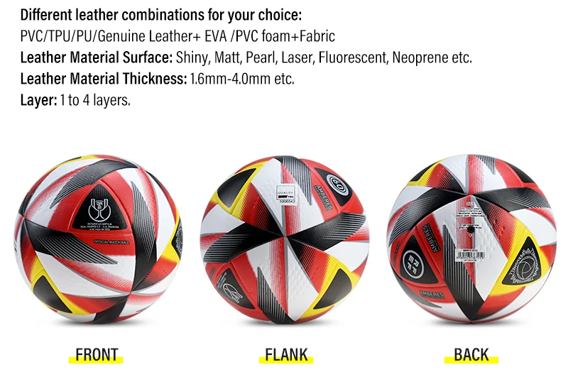 Factory Custom Thermobonded Football, Size 3/4/5 Training/Game Football ...