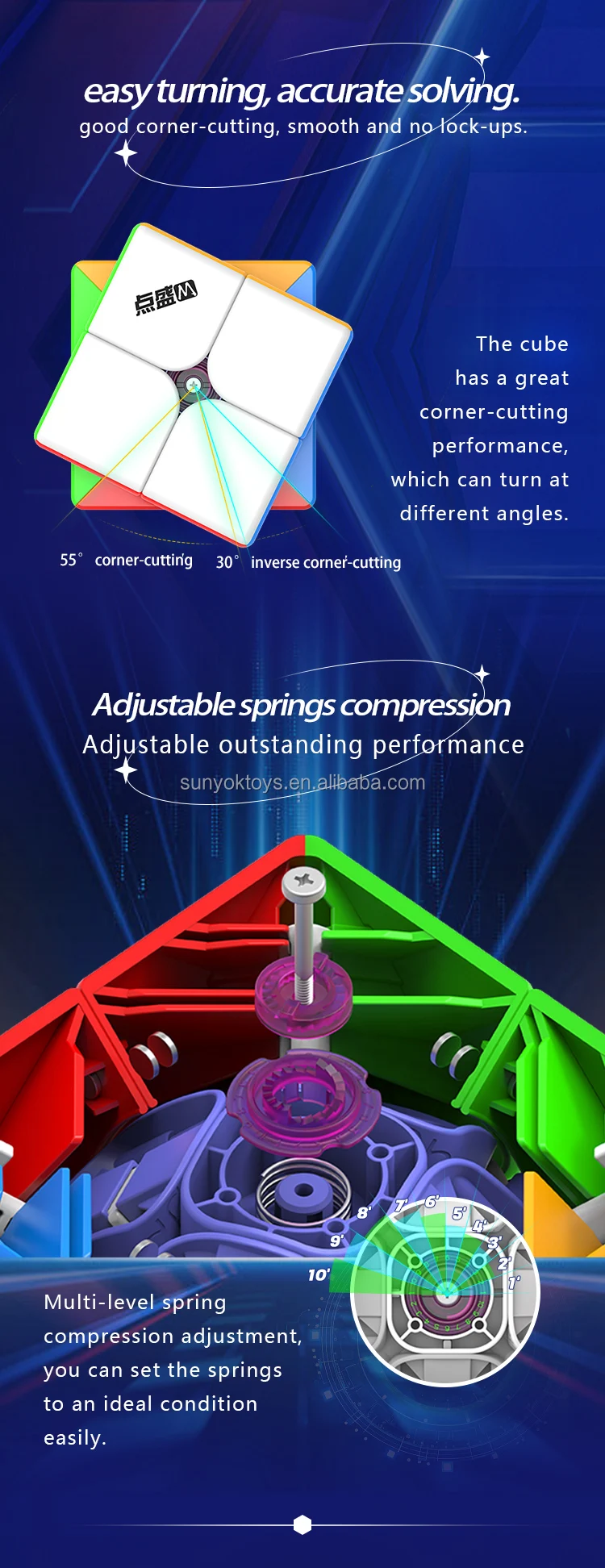 Diansheng Googol Big Size 9cm Magnetic 2x2 Speed Cube Toys - Buy ...