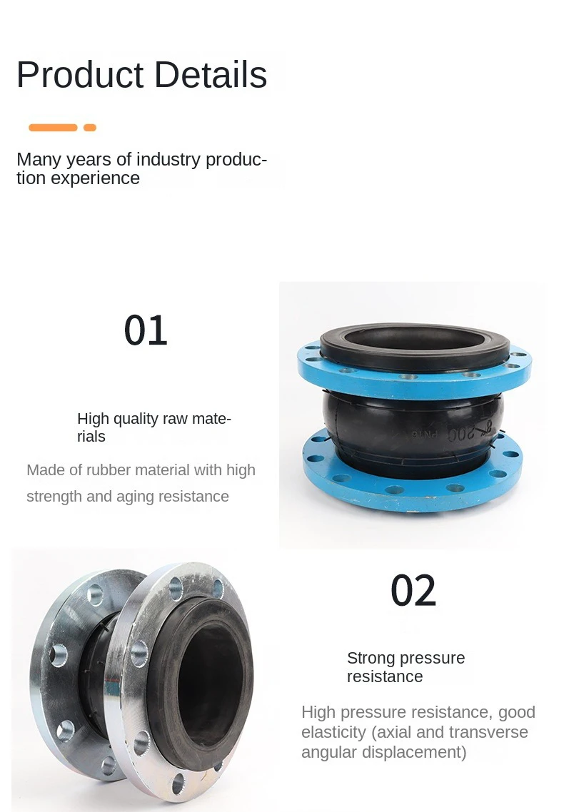 Flange Rubber Expansion Joint Rubber Soft Connection Pipeline ...