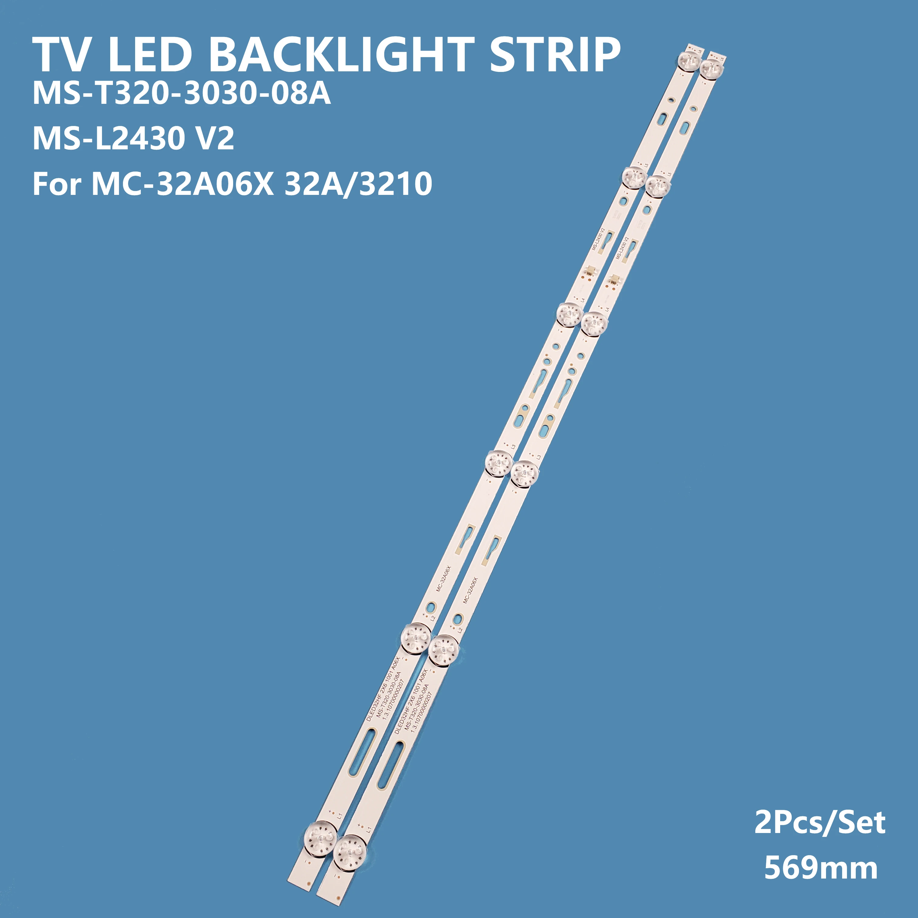 tv backlight led strip MS-T320-3030-08A MS-L2430 V2 For MC-32A06X 32A ...